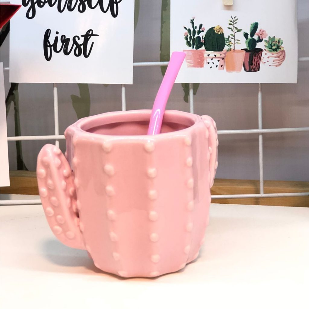 Mate Cactus Rosa Pastel - Estilo personalizado