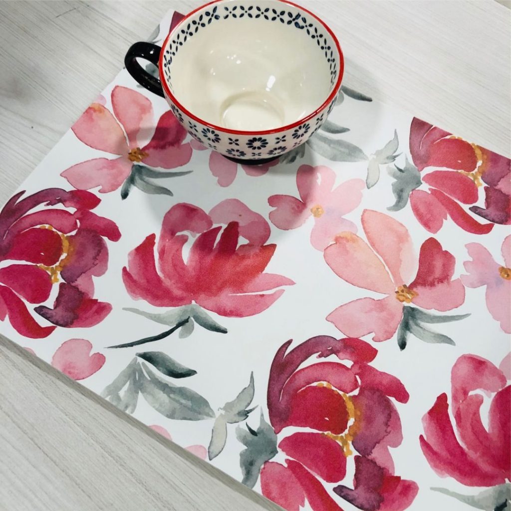 Individual Flores Rosas - Estilo personalizado