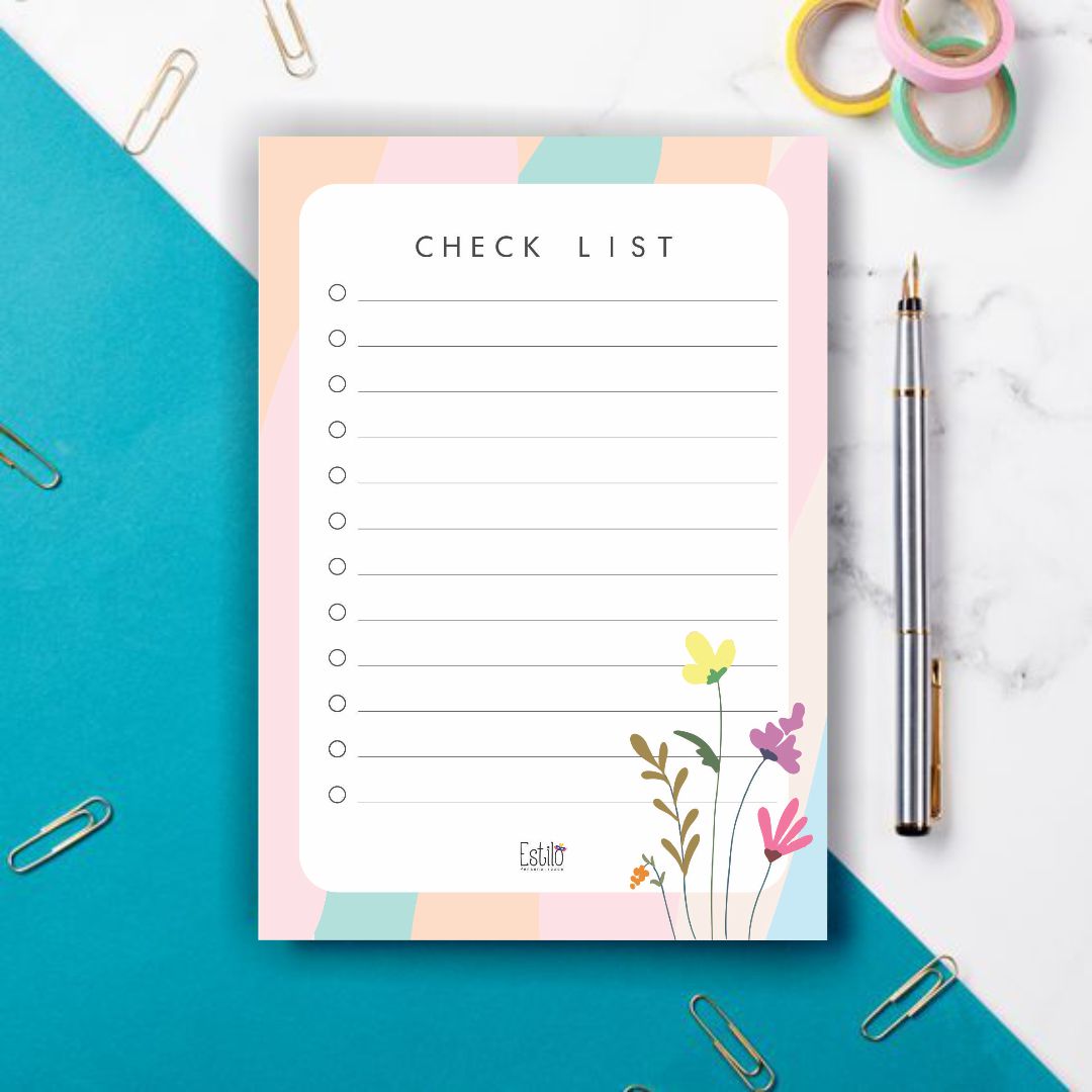 Block Check List (A6) - Estilo personalizado