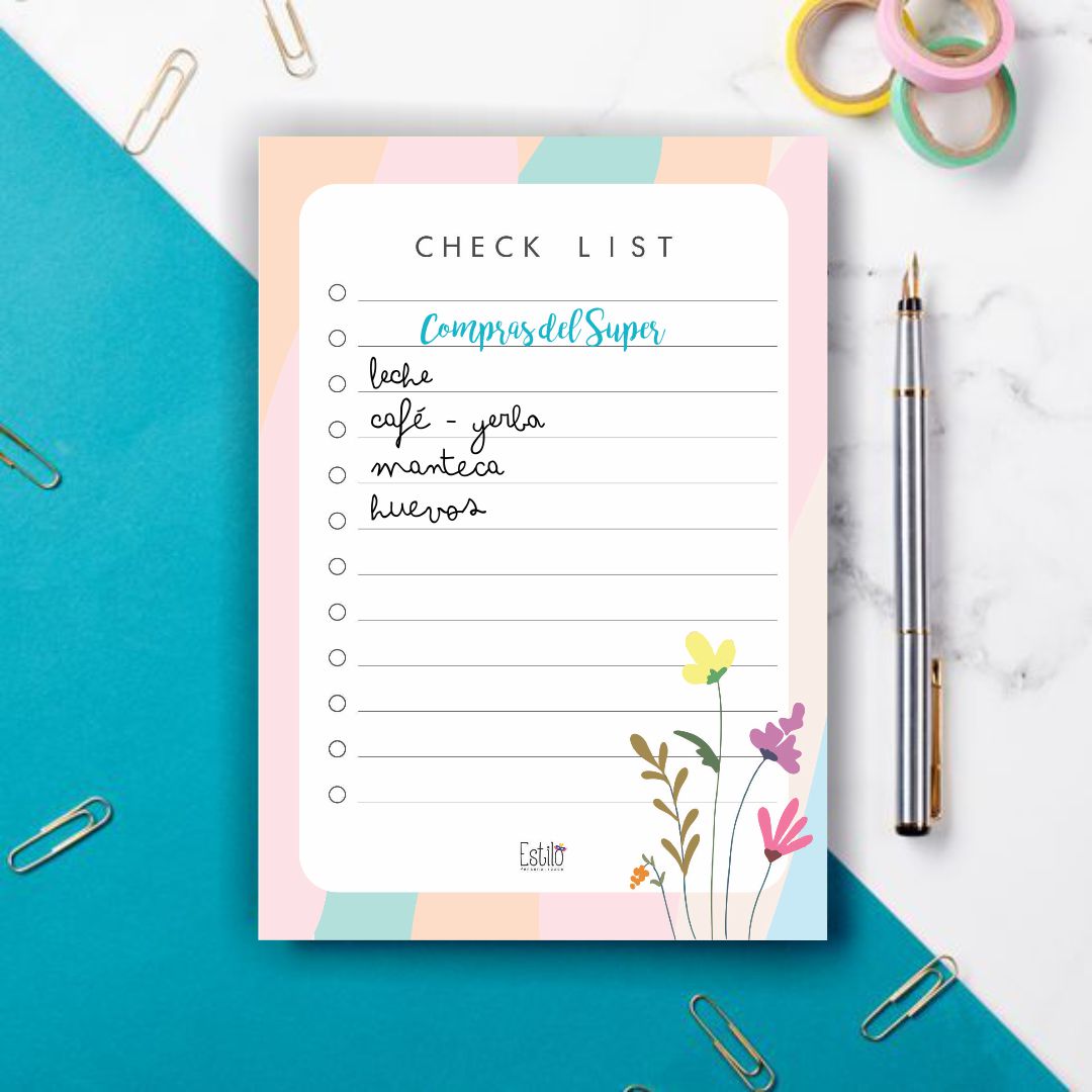 Block Check List (A6) - Estilo personalizado