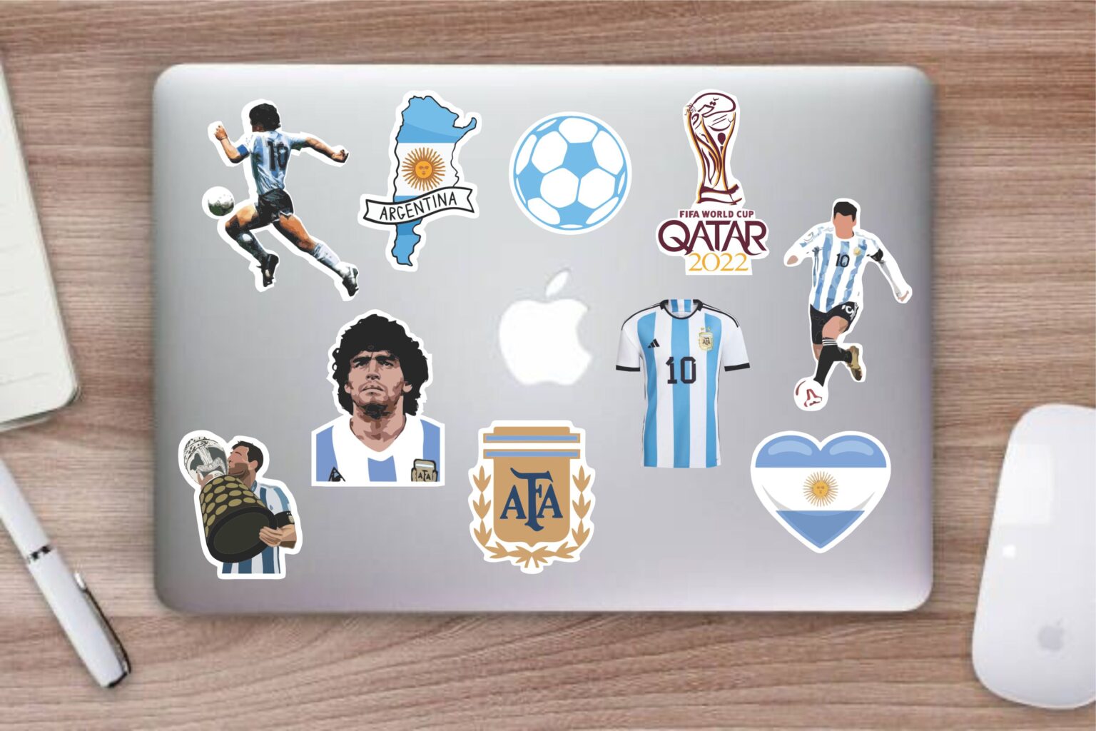 Pack 10 Stickers Decorativos del Mundial - Estilo personalizado