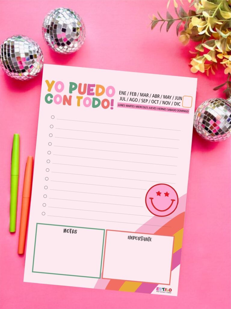 Planner Yo Puedo con Todo! - Estilo personalizado