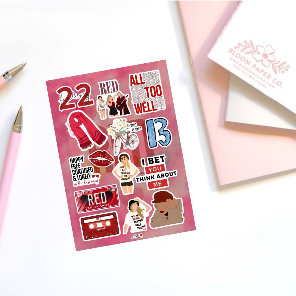 Stickers Decorativos Red (Taylor Swift) - Estilo personalizado