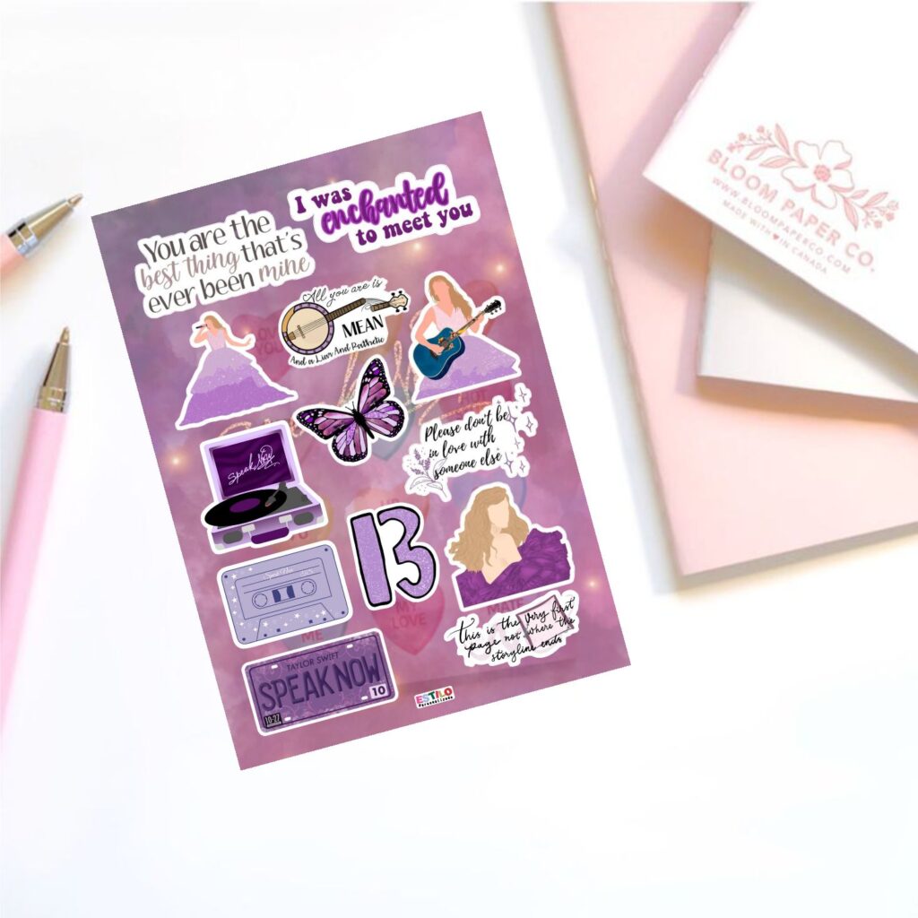 Stickers Decorativos Speak Now (Taylor Swift) - Estilo personalizado